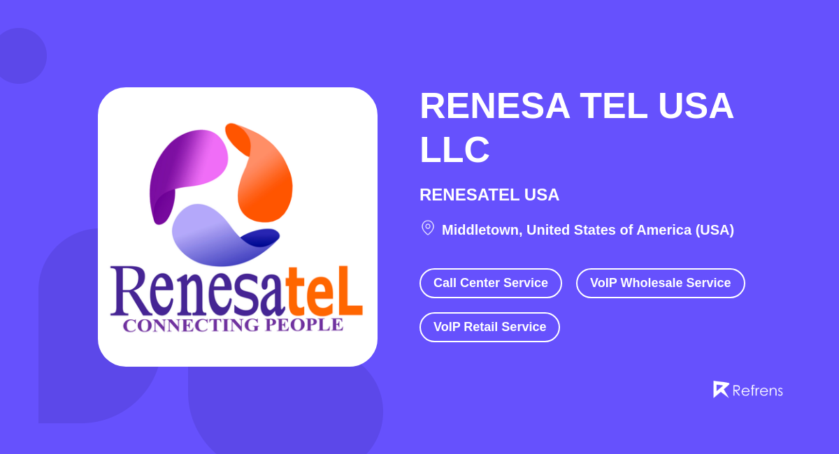 RENESA TEL USA LLC | Call Center Service, Middletown -Refrens