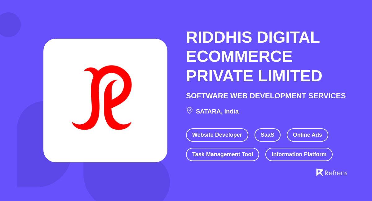 RIDDHIS DIGITAL ECOMMERCE PRIVATE LIMITED, SATARA -Refrens