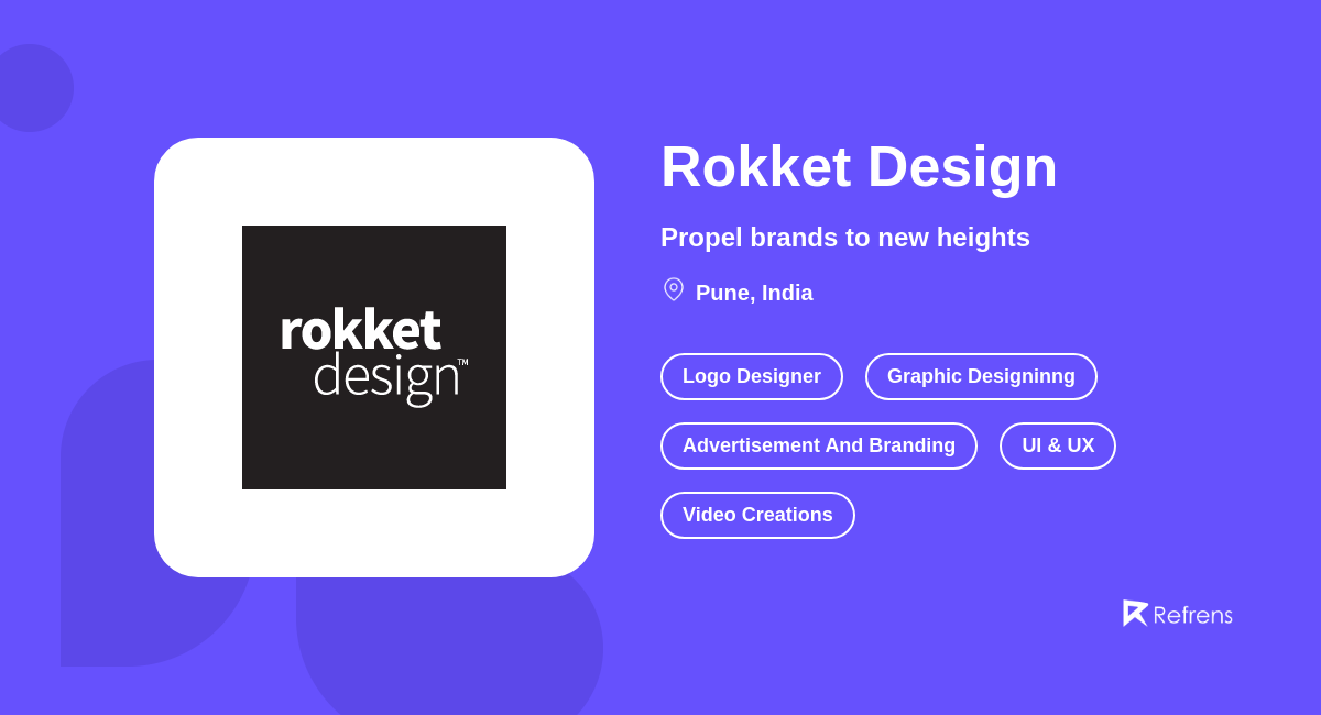 Rokket Design | Logo Designer, Pune -Refrens