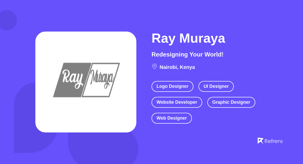 Ray Muraya | Website Developer, Nairobi -Refrens