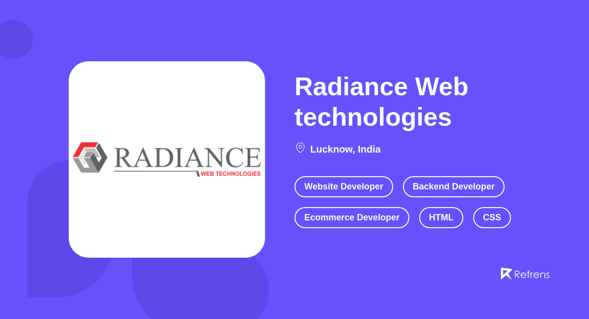 Radiance Web technologies, Lucknow -Refrens