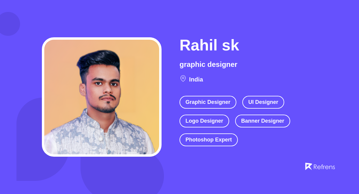 Rahil sk | Logo Designer -Refrens