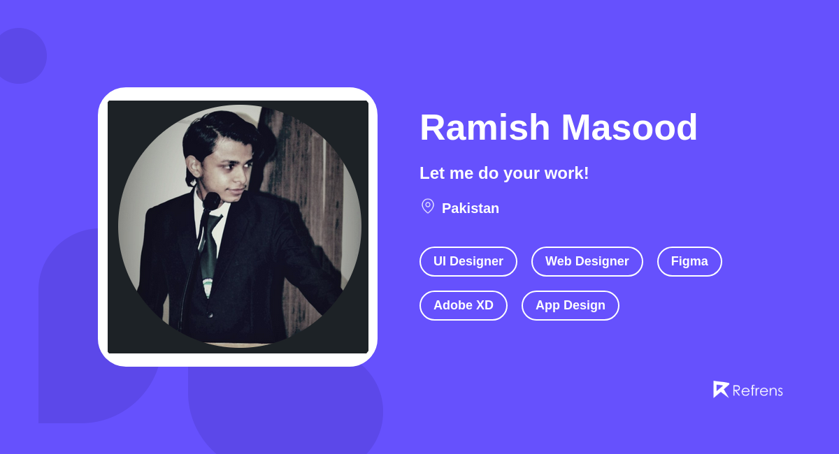 Ramish Masood | Logo Designer -Refrens