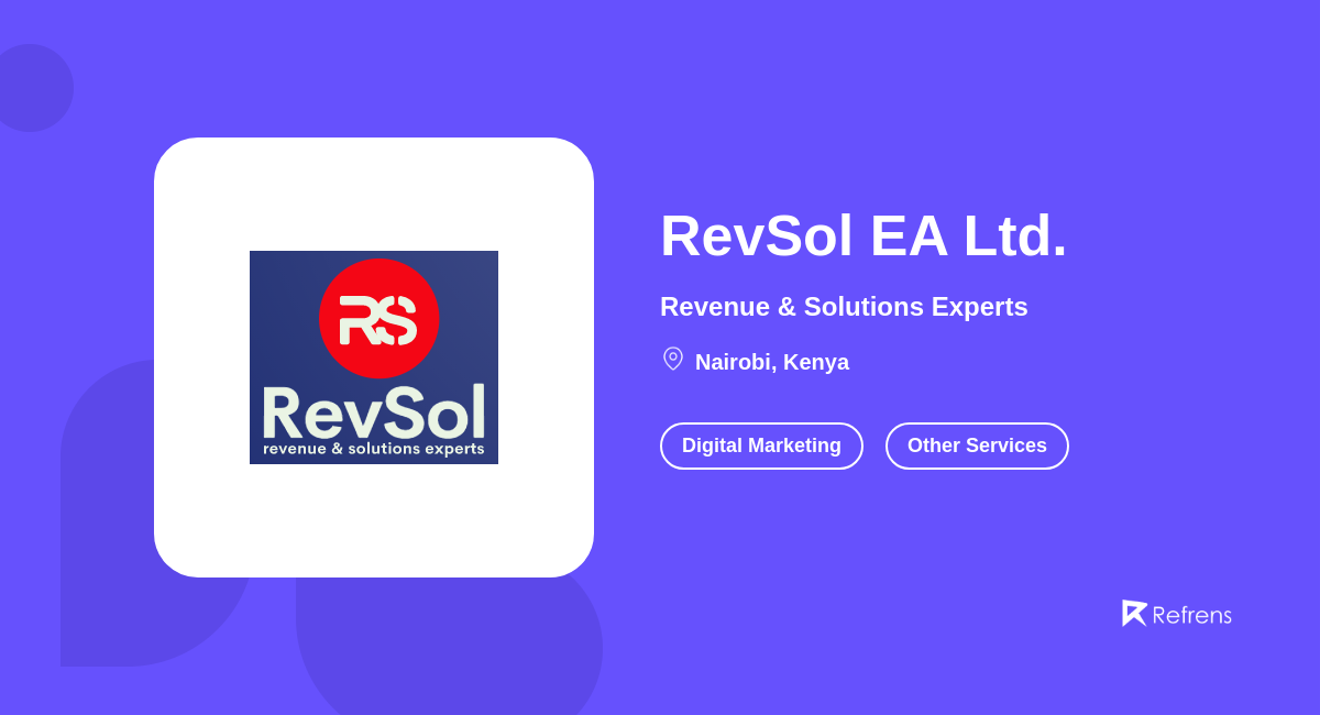 RevSol EA Ltd. | Other Services, Nairobi -Refrens