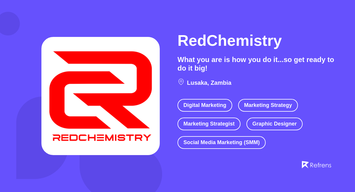 RedChemistry, Lusaka -Refrens