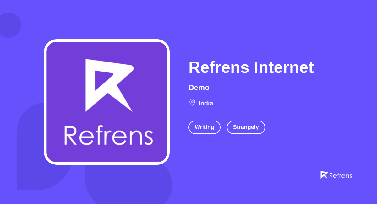 Refrens Internet -Refrens