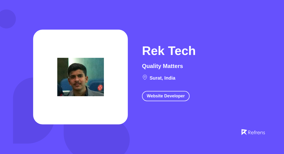 Rek Tech, Surat -Refrens