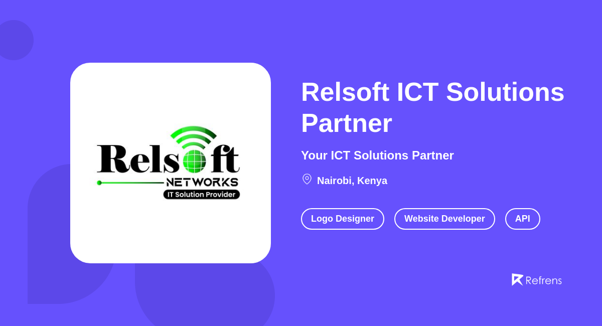 Relsoft ICT Solutions Partner | Website Developer, Nairobi -Refrens