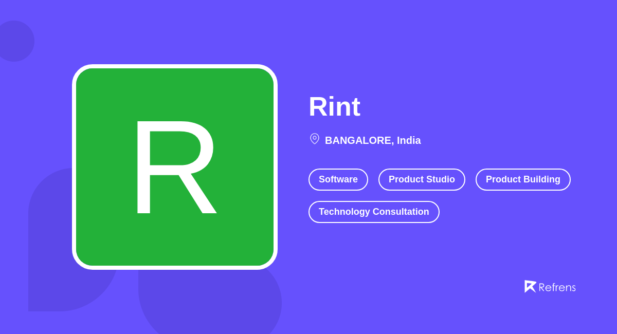 Rint | Software, BANGALORE -Refrens