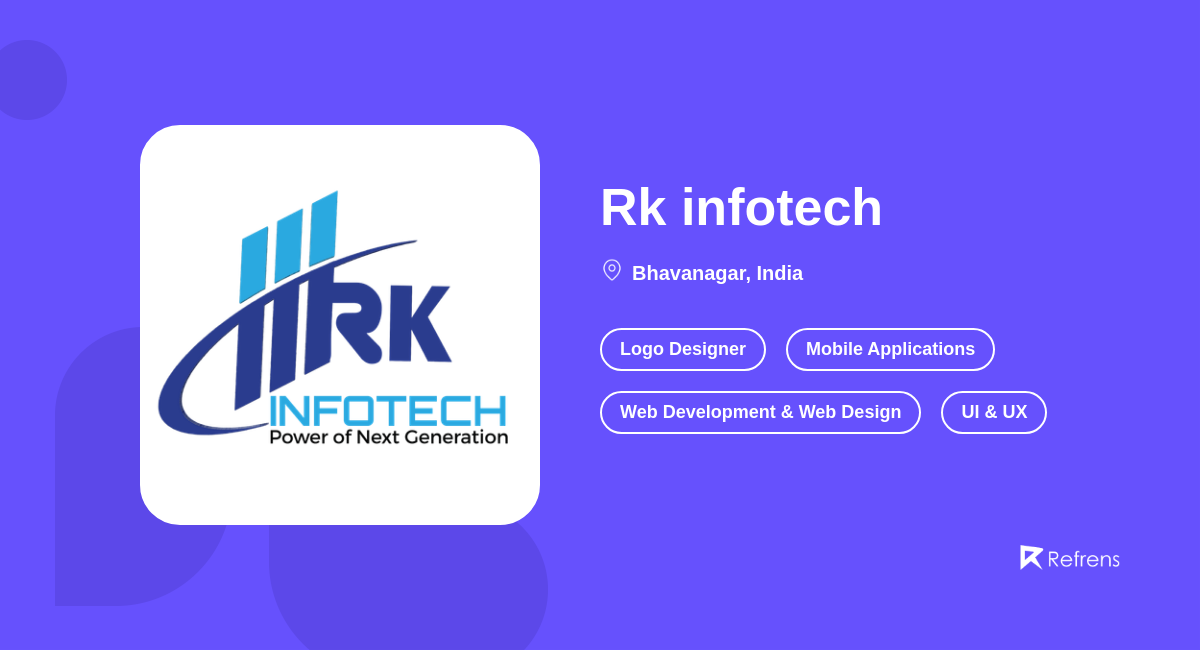 Rk infotech | Logo Designer, Bhavanagar -Refrens