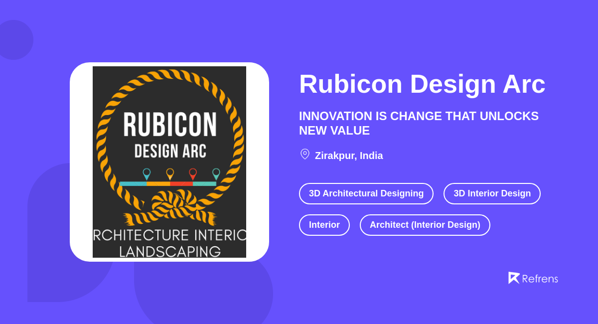 Rubicon Design Arc | 3D Interior Design, Zirakpur -Refrens