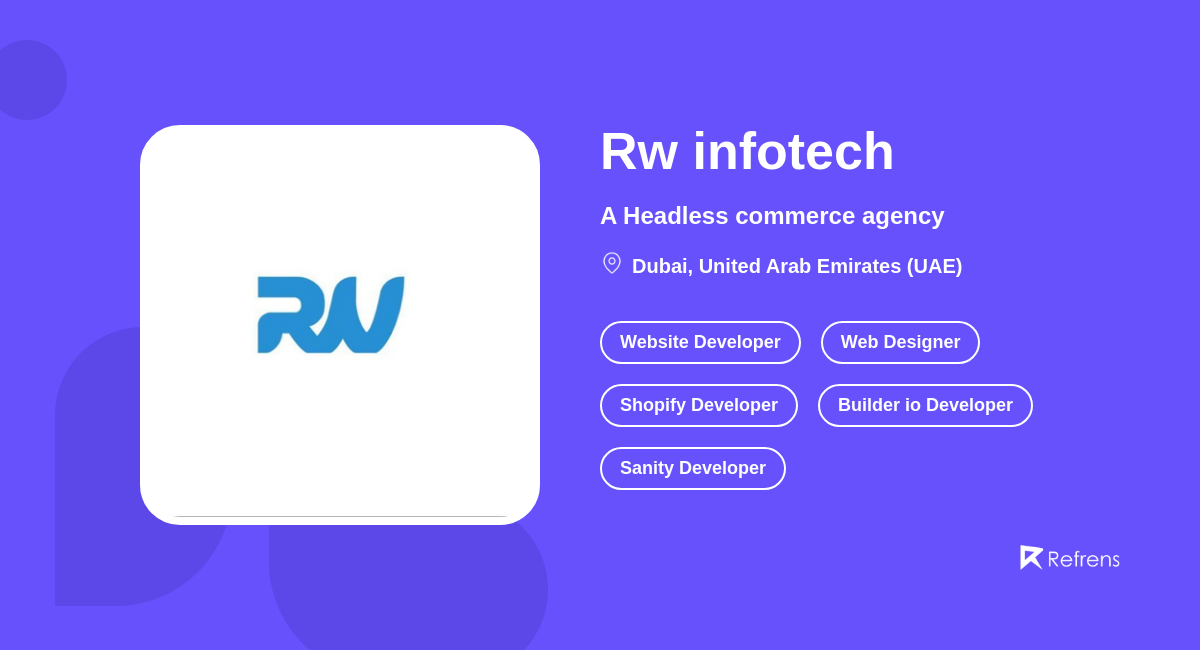 Rw infotech, Dubai -Refrens