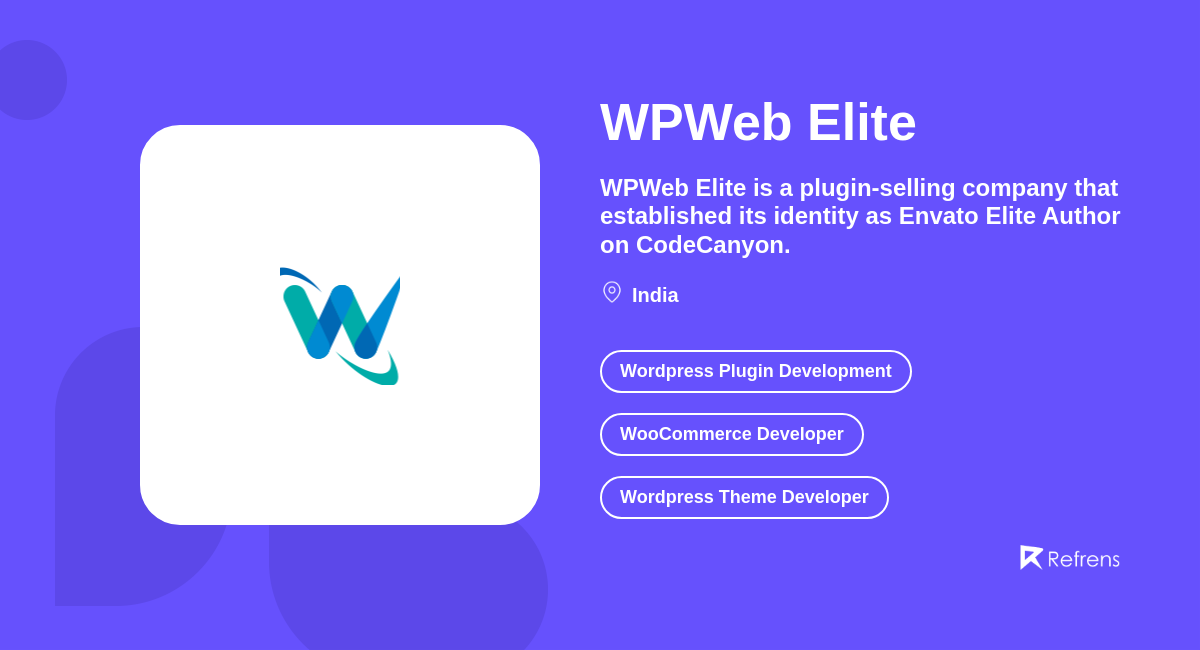WPWeb Elite | WooCommerce Developer -Refrens