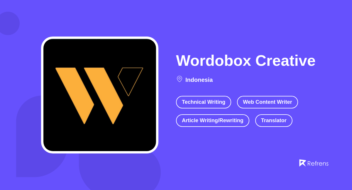 Wordobox Creative | Web Content Writer -Refrens