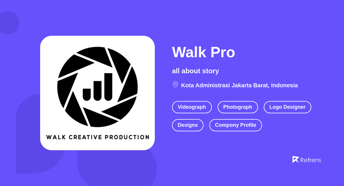 Walk Pro | Logo Designer, Kota Administrasi Jakarta Barat -Refrens