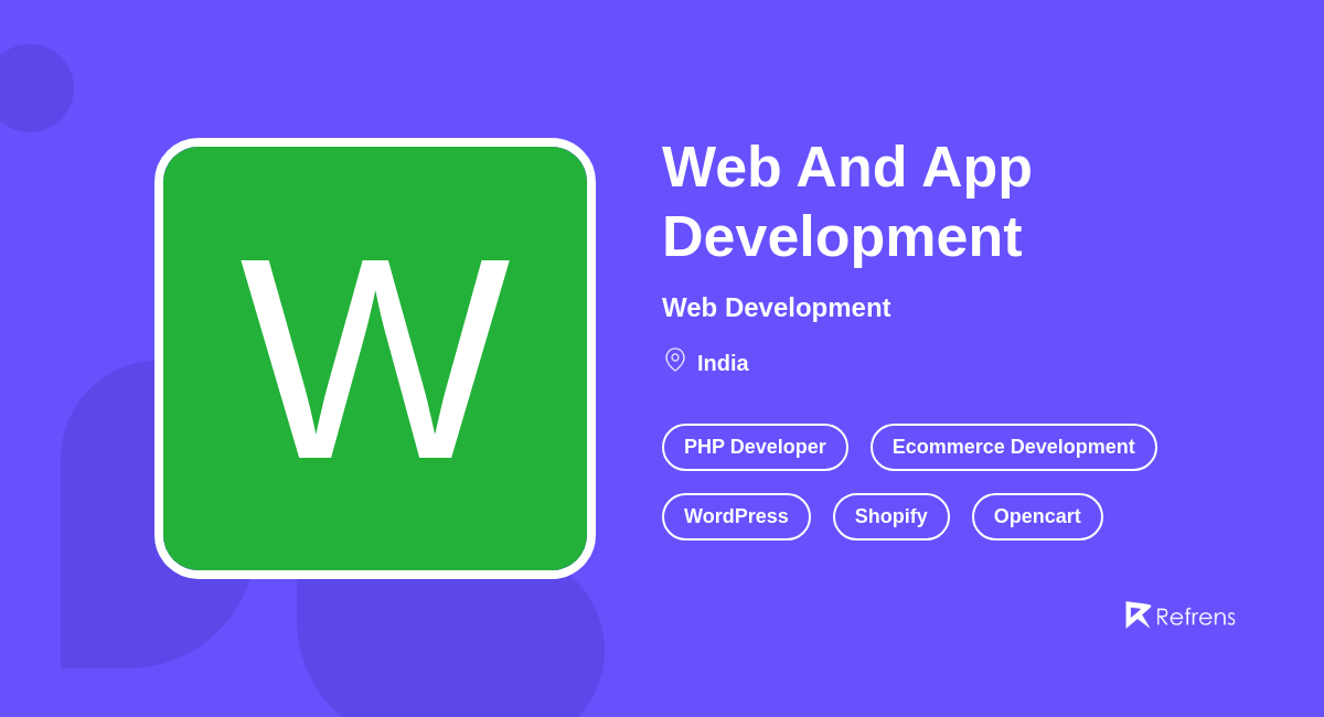 Web And App Development | PHP Developer -Refrens