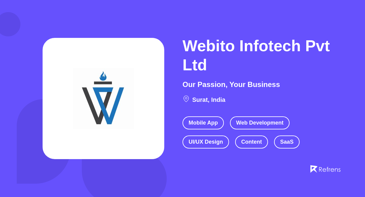 Webito Infotech Pvt Ltd, Surat -Refrens