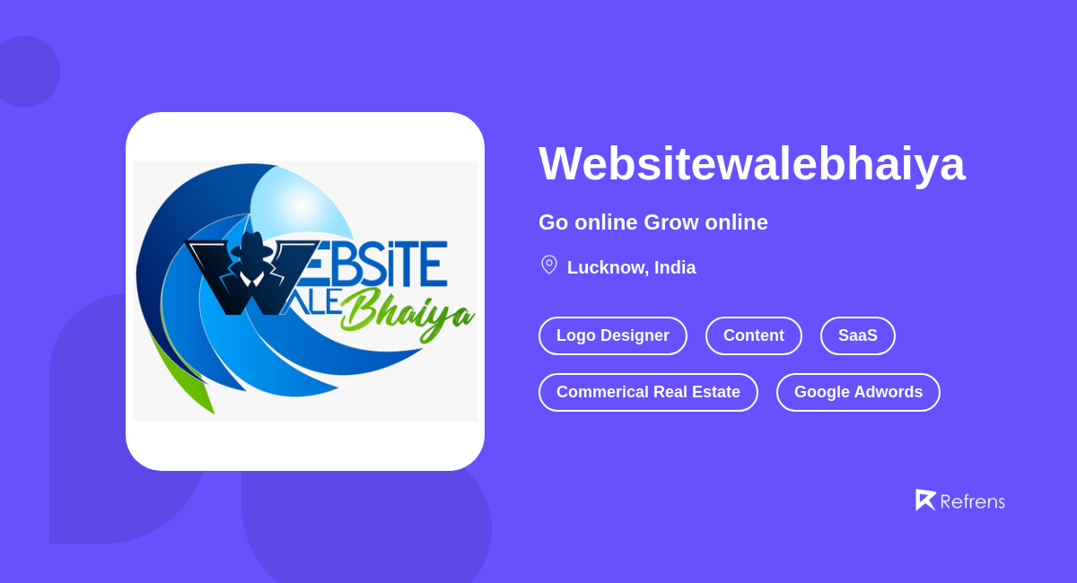 Websitewalebhaiya | Logo Designer, Lucknow -Refrens