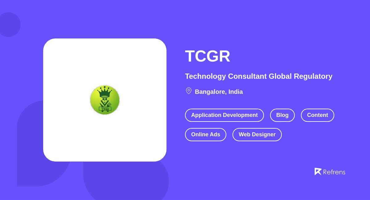 TCGR | Content, Bangalore -Refrens