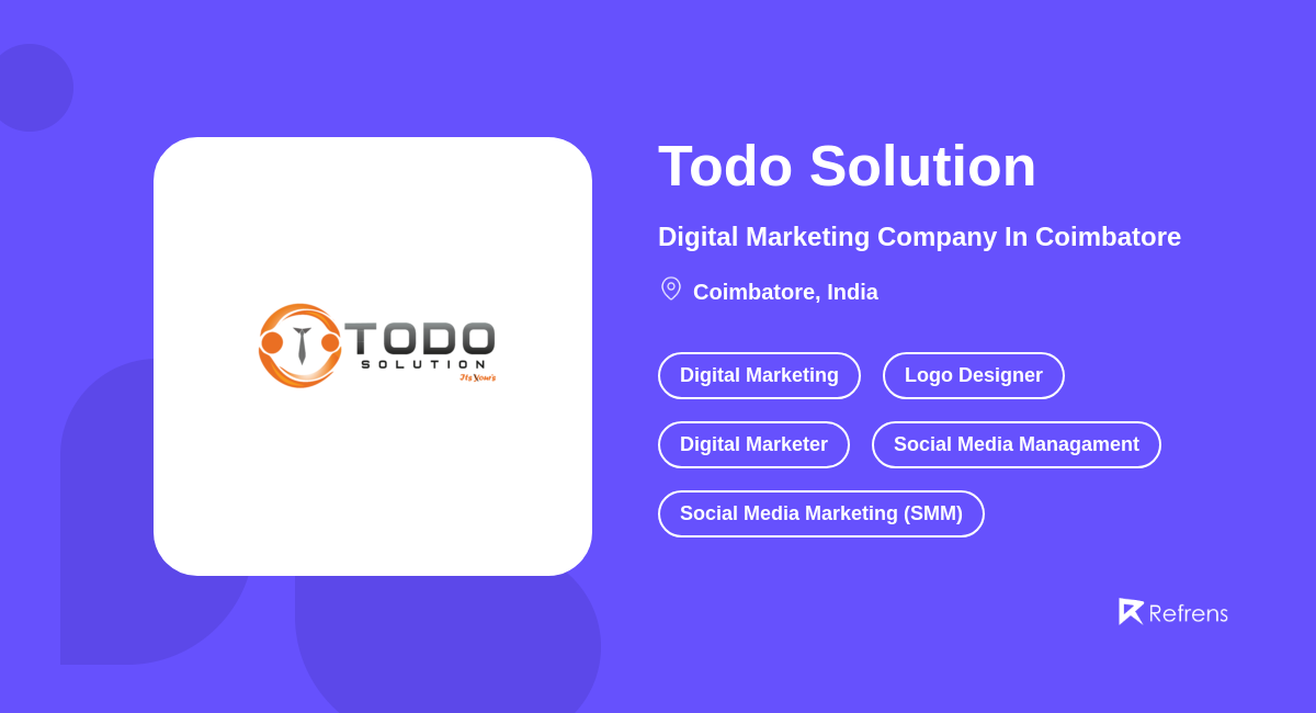 Todo Solution, Coimbatore -Refrens