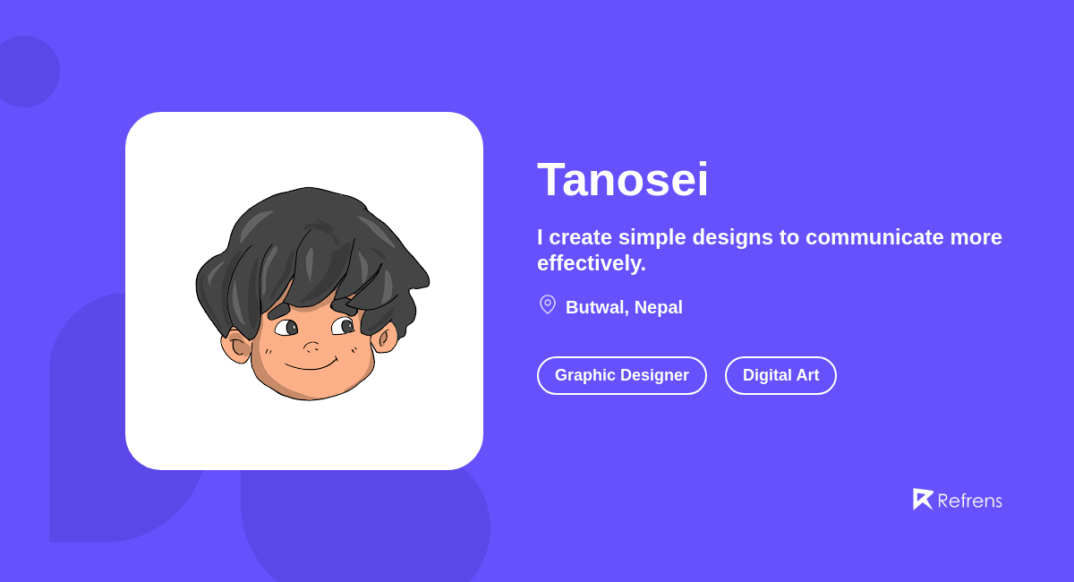 Tanosei | Graphic Designer, Butwal -Refrens
