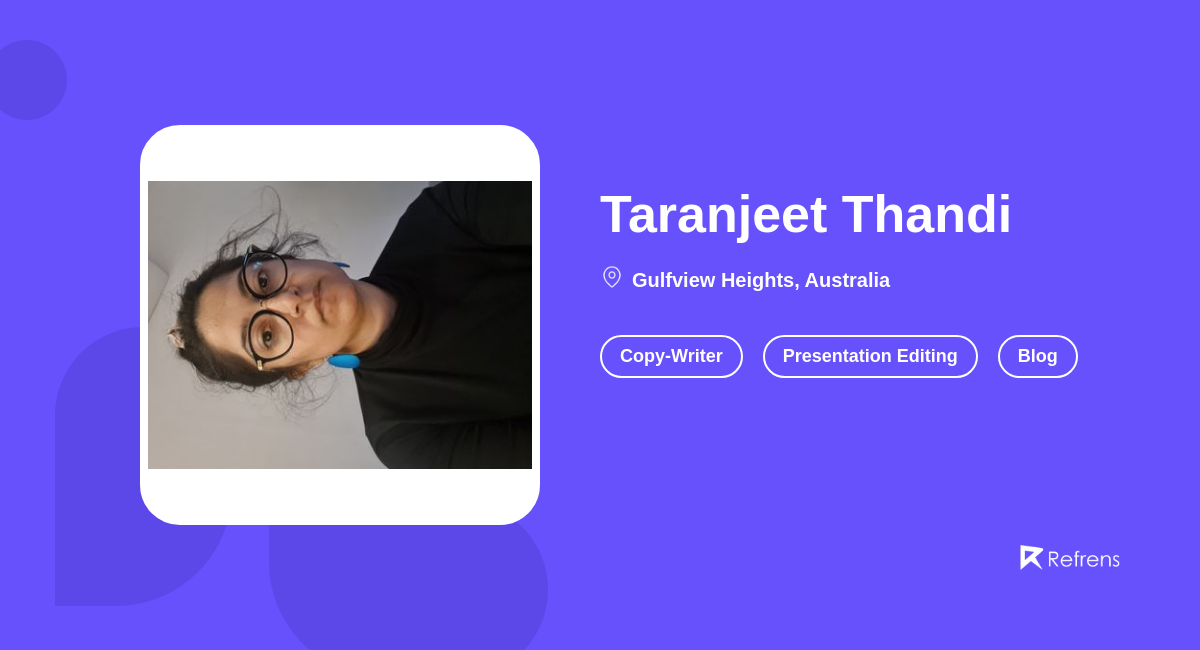 Taranjeet Thandi | Blog, Gulfview Heights -Refrens