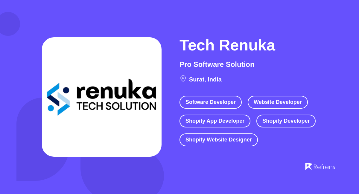 Tech Renuka, Surat -Refrens