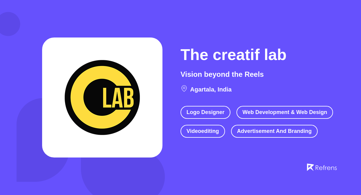 The creatif lab | Logo Designer, Agartala -Refrens