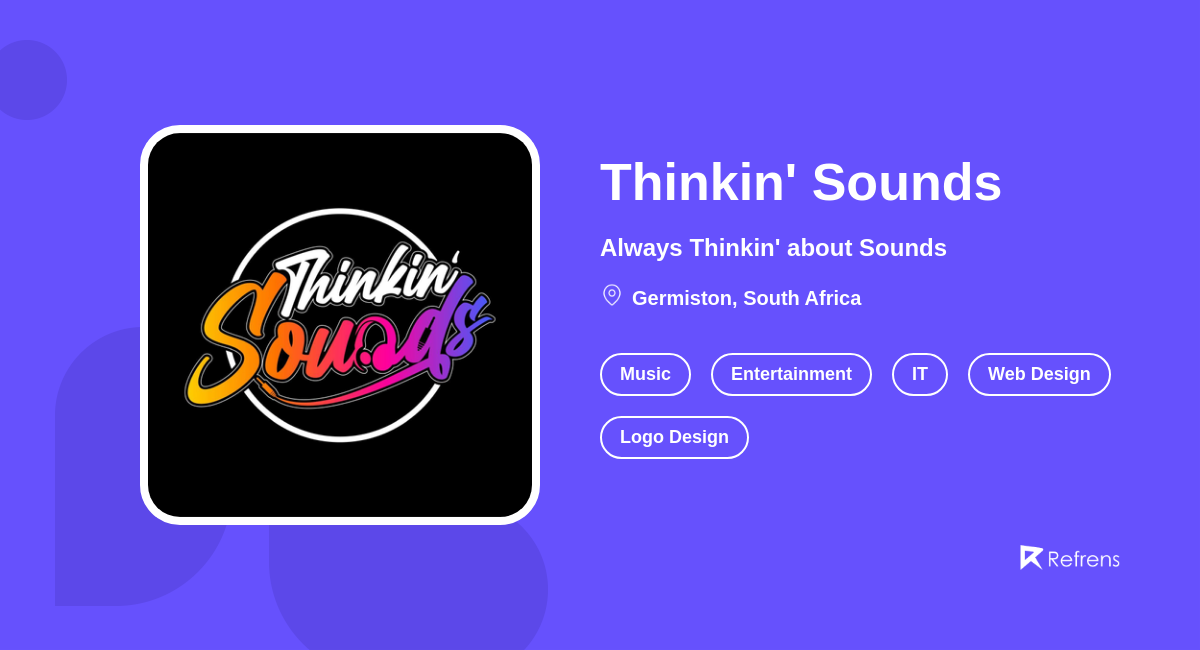 Thinkin' Sounds | Logo Design, Germiston -Refrens