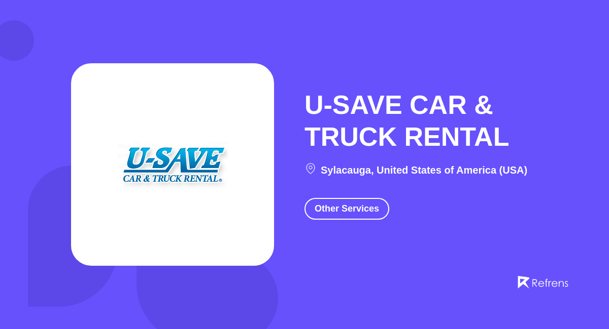 U-SAVE CAR & TRUCK RENTAL | Other Services, Sylacauga -Refrens