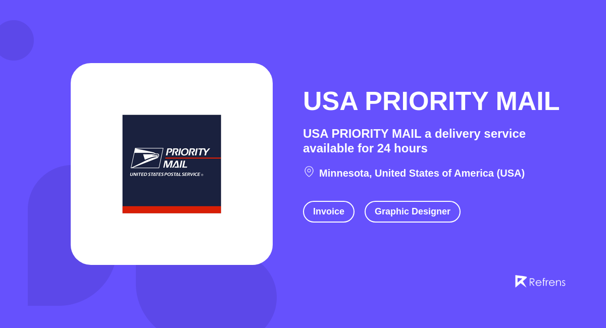 USA PRIORITY MAIL, Minnesota -Refrens