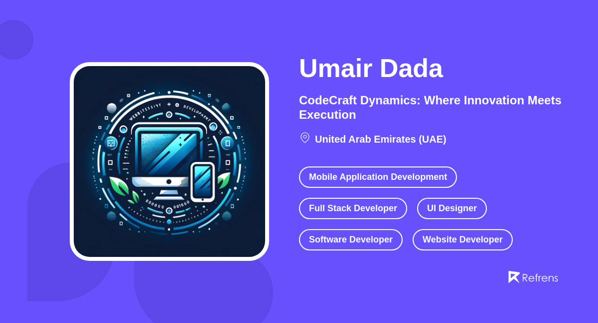 Umair Dada | Website Developer -Refrens