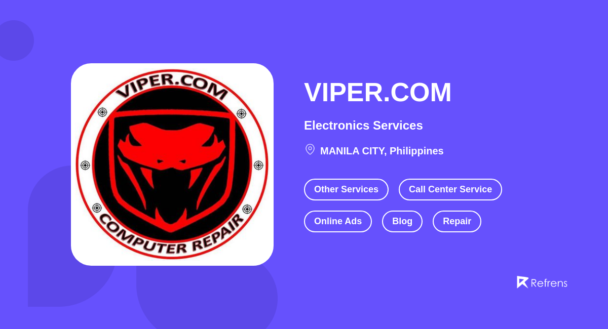 VIPER.COM | Other Services, MANILA CITY -Refrens