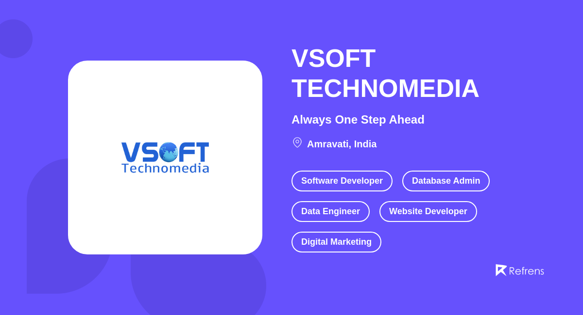 VSOFT TECHNOMEDIA, Amravati -Refrens