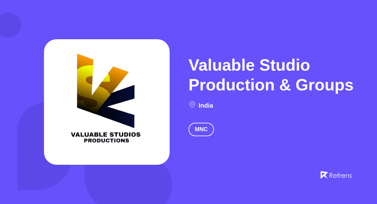 Valuable Studio Production & Groups -Refrens