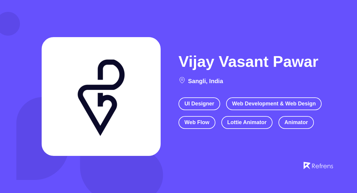 Vijay Vasant Pawar | UI Designer, Sangli -Refrens