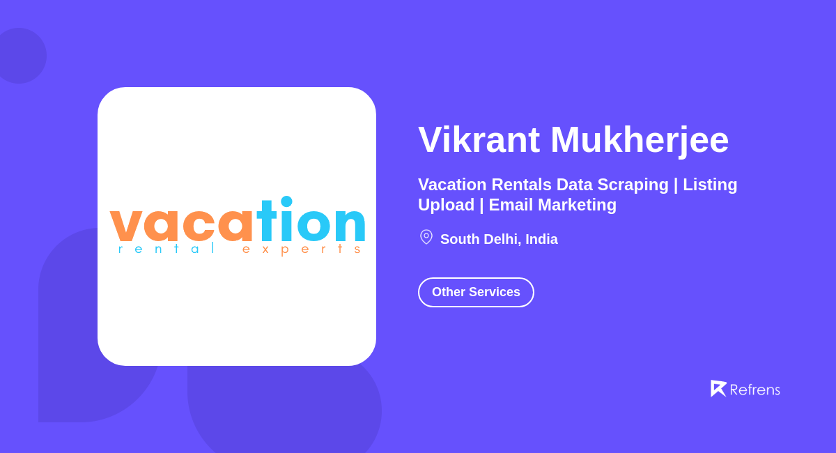 Vikrant Mukherjee | Other Services, South Delhi -Refrens