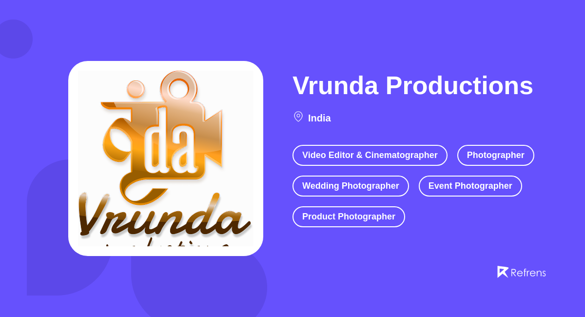 Vrunda Productions -Refrens