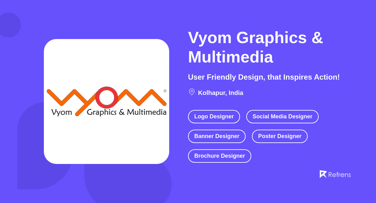 Vyom Graphics & Multimedia | Logo Designer, Kolhapur -Refrens