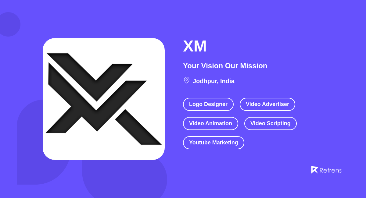XM | Logo Designer, Jodhpur -Refrens