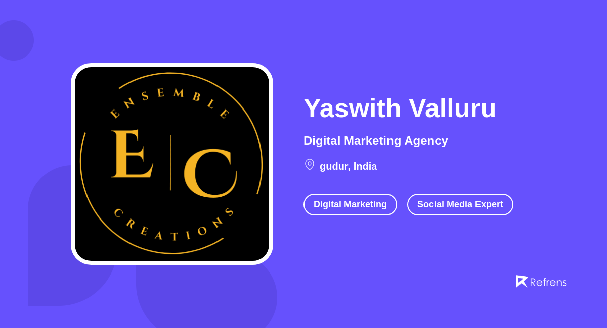 Yaswith Valluru, gudur -Refrens