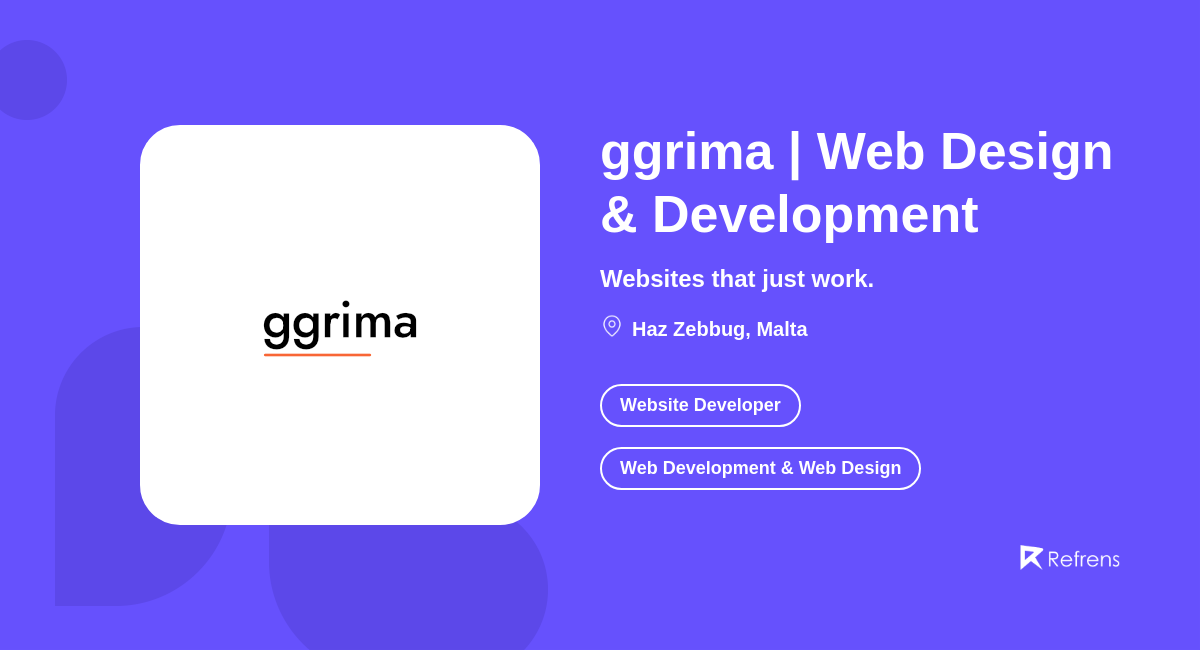 ggrima | Web Design & Development | Website Developer, Haz Zebbug -Refrens