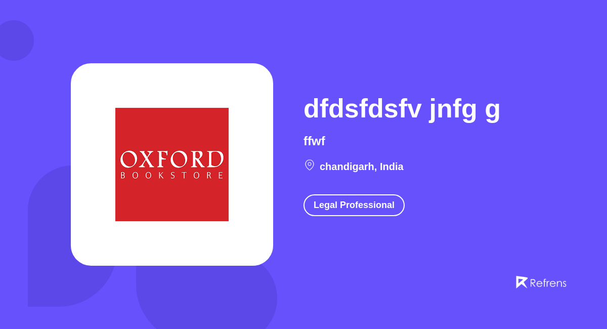 dfdsfdsfv jnfg g | Legal Professional, chandigarh -Refrens