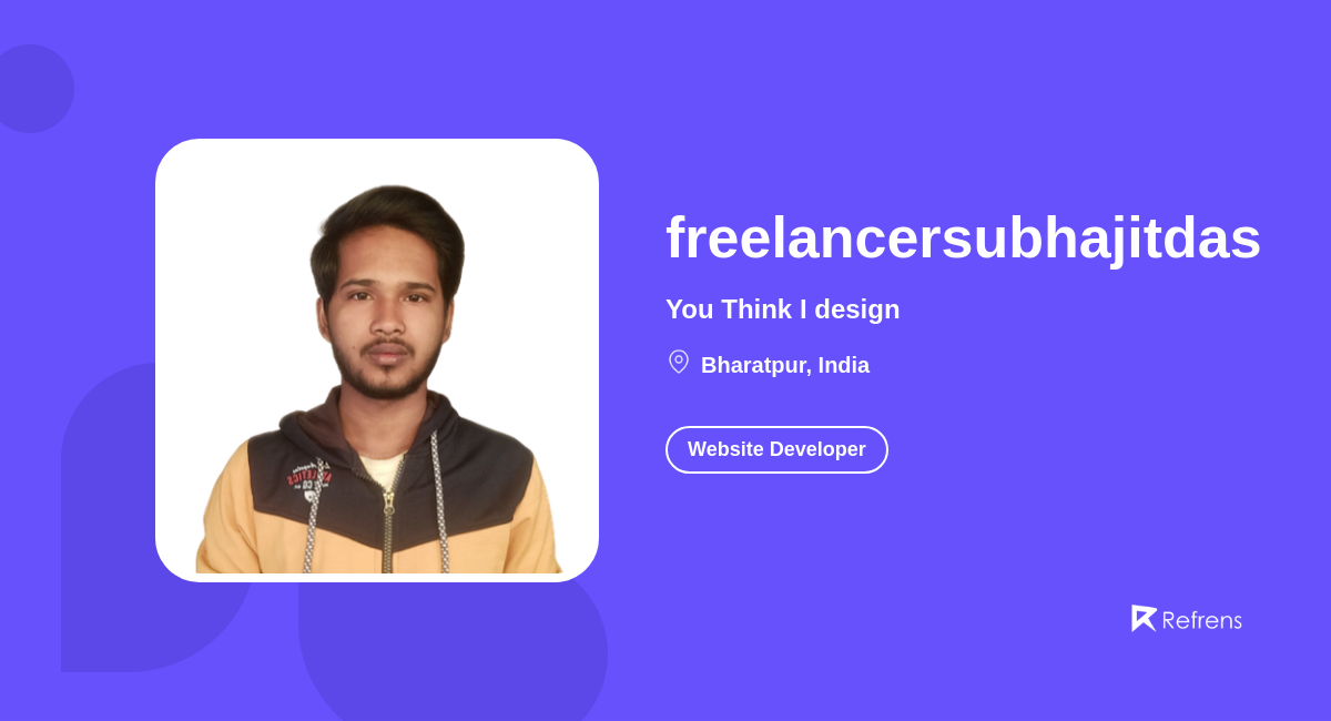 freelancersubhajitdas | Website Developer, Bharatpur -Refrens