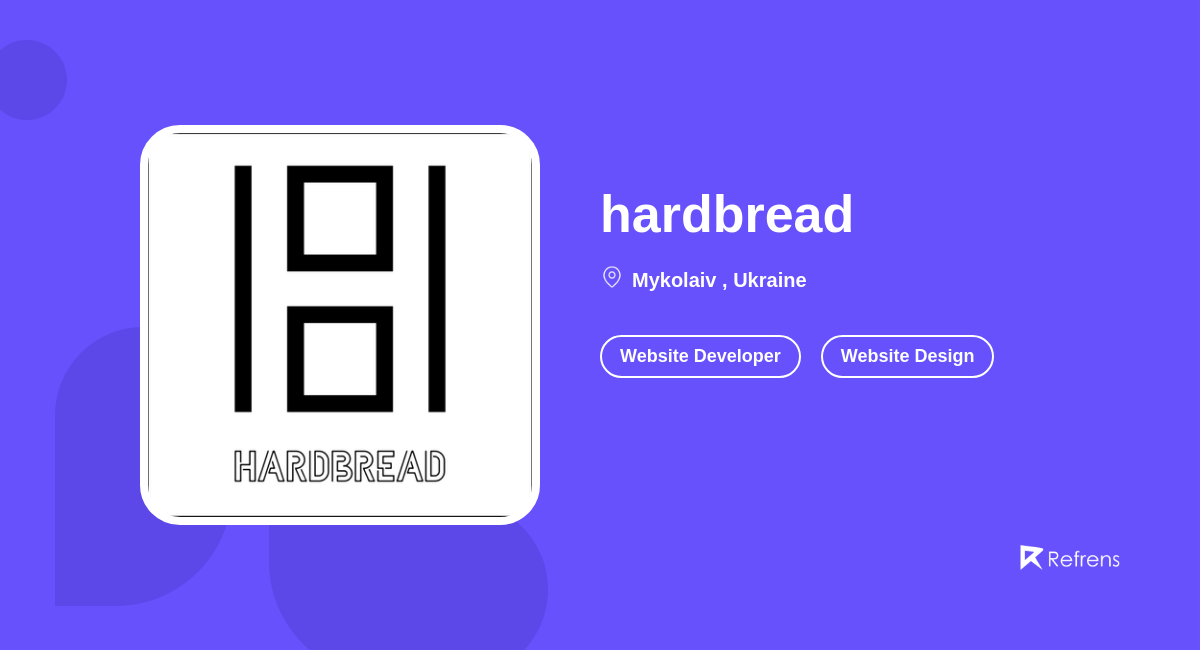 hardbread | Website Developer, Mykolaiv -Refrens