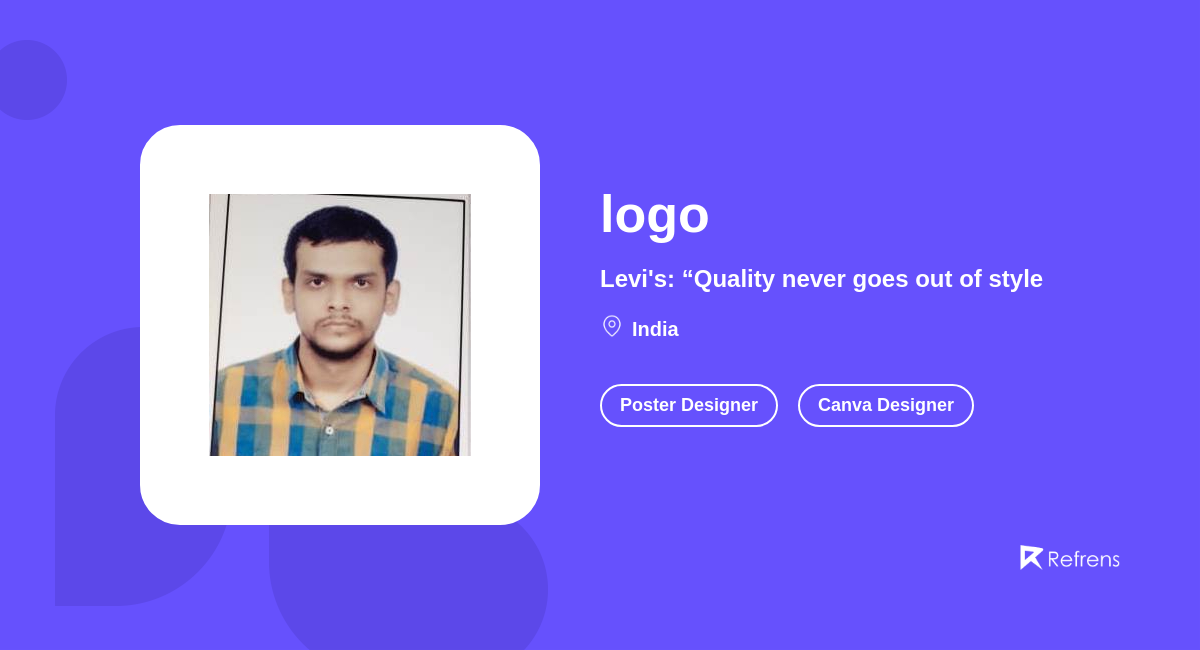 logo | Poster Designer -Refrens