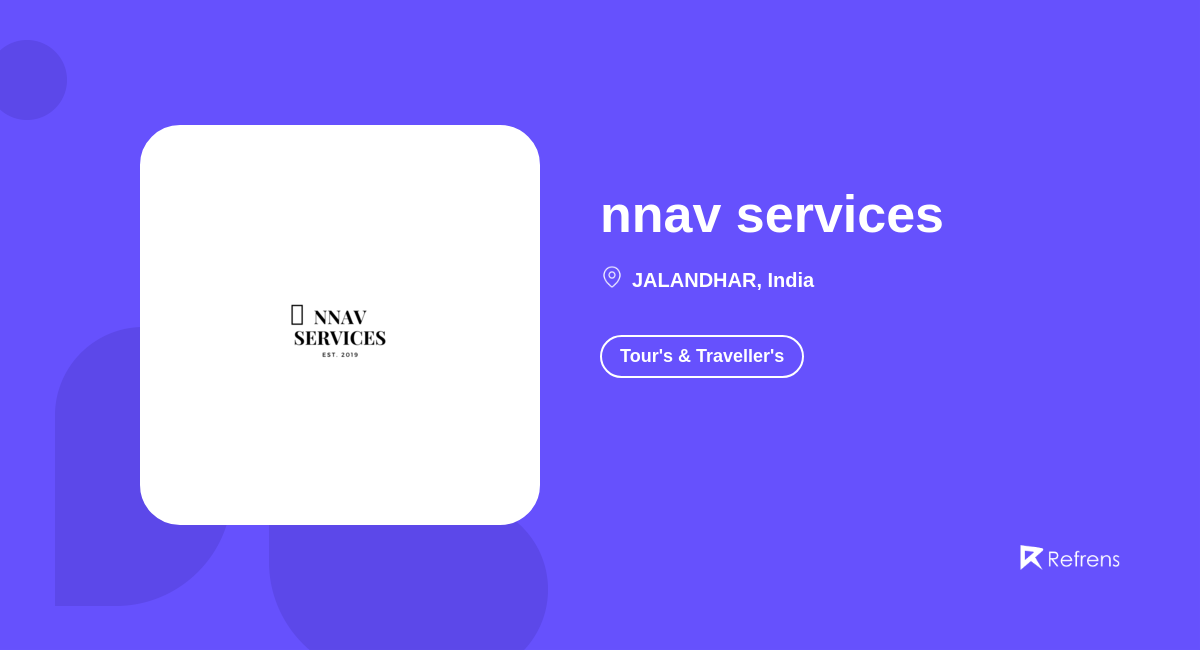 nnav services | Tour's & Traveller's, JALANDHAR -Refrens