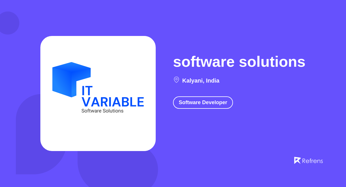 software solutions, Kalyani -Refrens