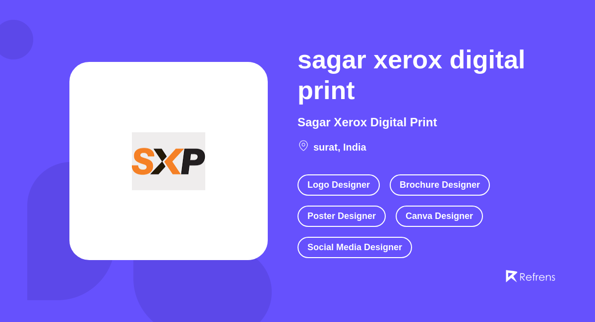 sagar xerox digital print | Logo Designer, surat -Refrens