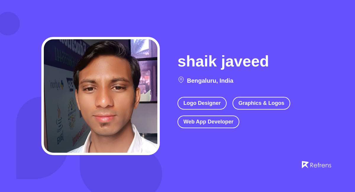 shaik javeed | Logo Designer, Bengaluru -Refrens